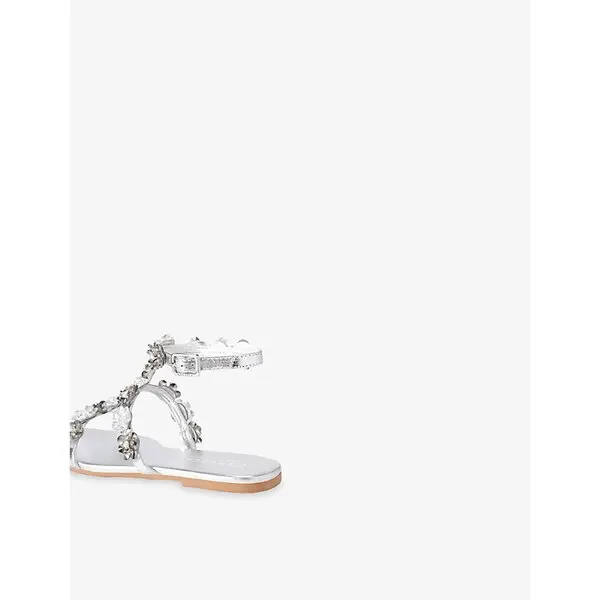 Carvela Embellished Floral Flat Sandals
