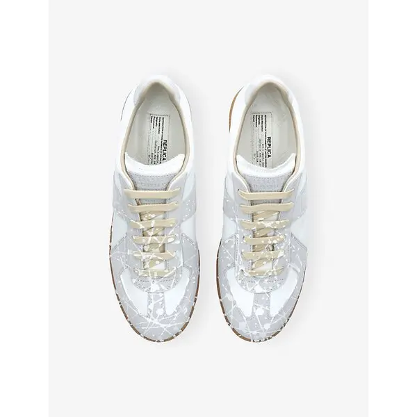 MAISON MARGIELA Replica Paint Leather Trainers - White