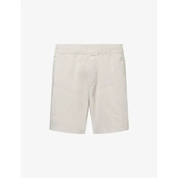 Paige Elijah Straight-leg Stretch-cotton Shorts - Shallow