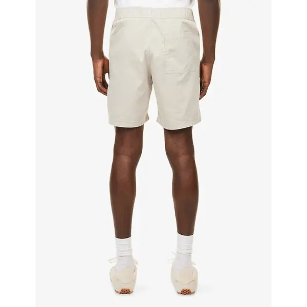 Paige Elijah Straight-leg Stretch-cotton Shorts - Shallow