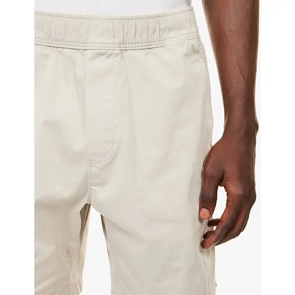 Paige Elijah Straight-leg Stretch-cotton Shorts - Shallow