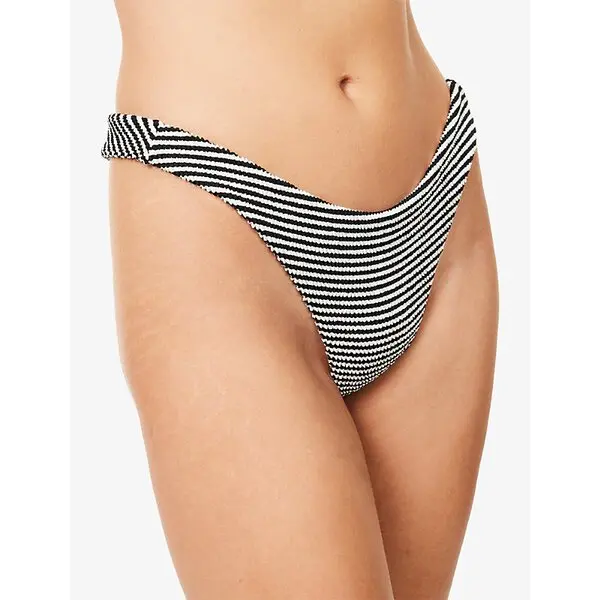 TALA Crinkle Stripe Bikini Bottoms