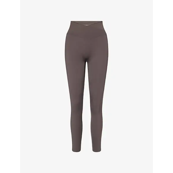 ADANOLA Ultimate Wrap Gym Leggings - Coffee Bean