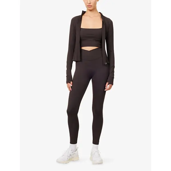 ADANOLA Ultimate Wrap Gym Leggings - Coffee Bean
