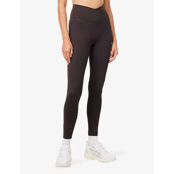 ADANOLA Ultimate Wrap Gym Leggings - Coffee Bean