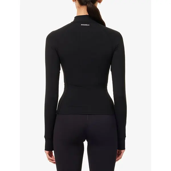 ADANOLA Ultimate Half-zip Stretch-woven Top