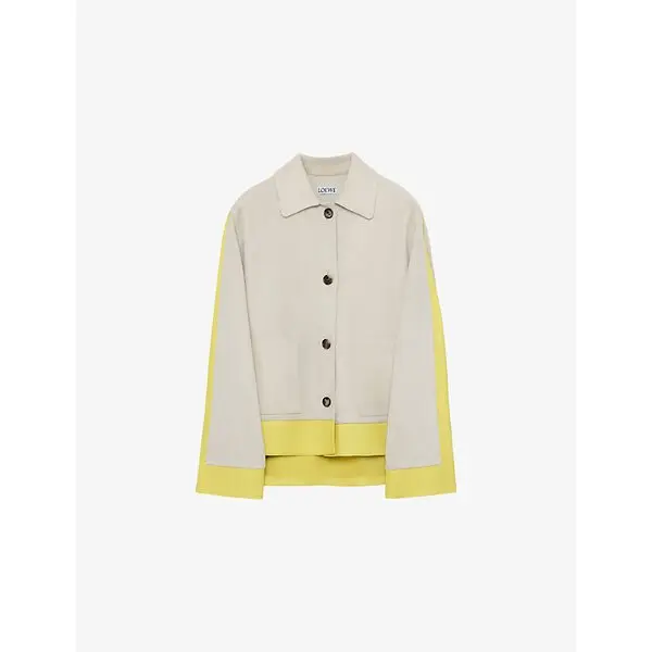 Loewe Turn-up Suede Jacket - Light Grey