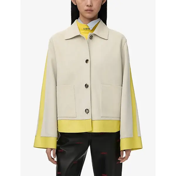 Loewe Turn-up Suede Jacket - Light Grey