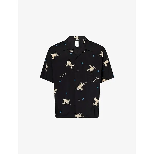 Visvim Crosby Printed Rayon Shirt - Black