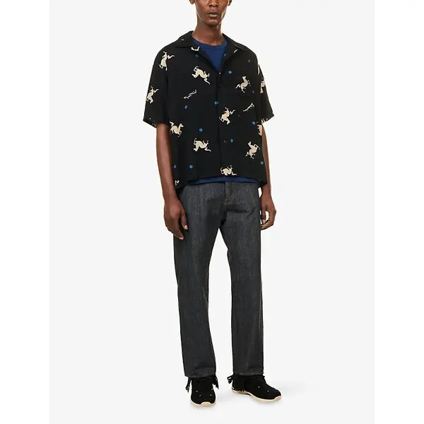 Visvim Crosby Printed Rayon Shirt - Black