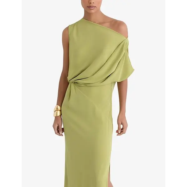 REISS Beth Off-shoulder Midi Dress