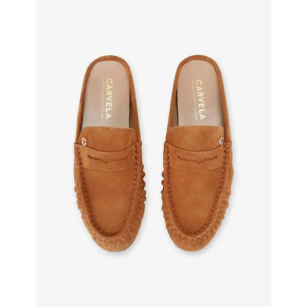 Carvela Suede Mules With Penny Strap