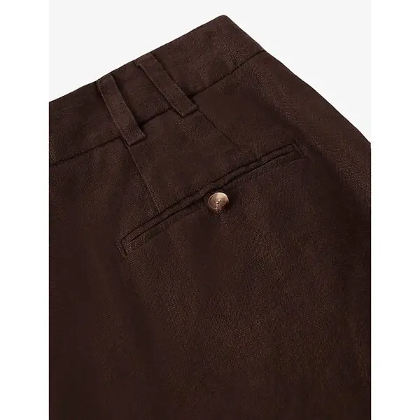 Whistles High-rise Linen Bermuda Shorts