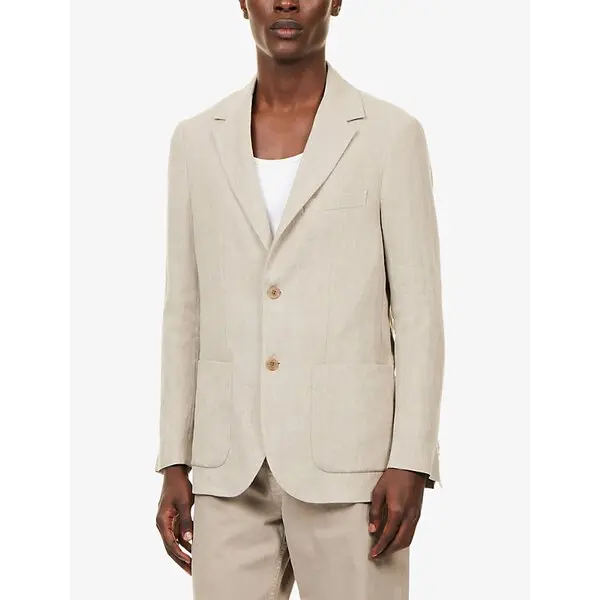 Sunspel Single-breasted Linen Blazer