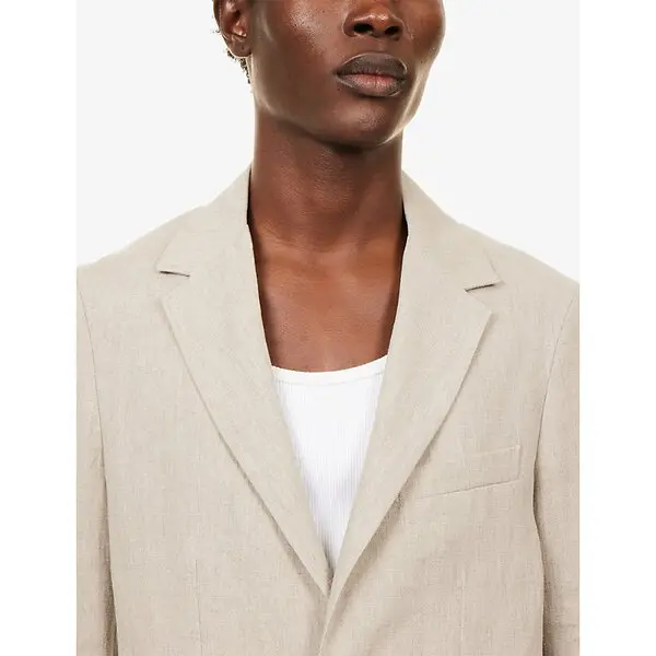 Sunspel Single-breasted Linen Blazer
