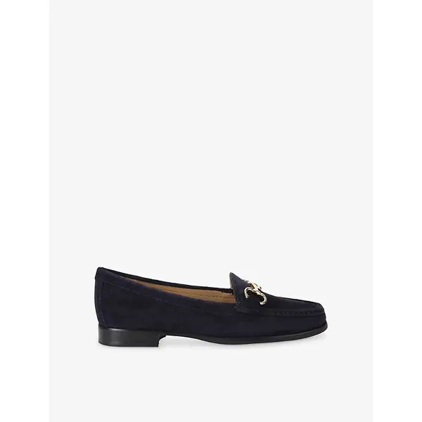 Carvela Suede Loafers With Horsebit Detail - Navy