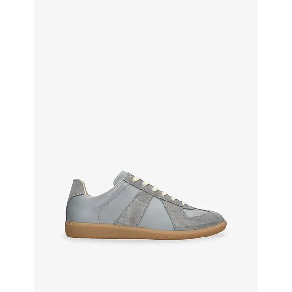MAISON MARGIELA Replica Leather Trainers - Blue/pal.c