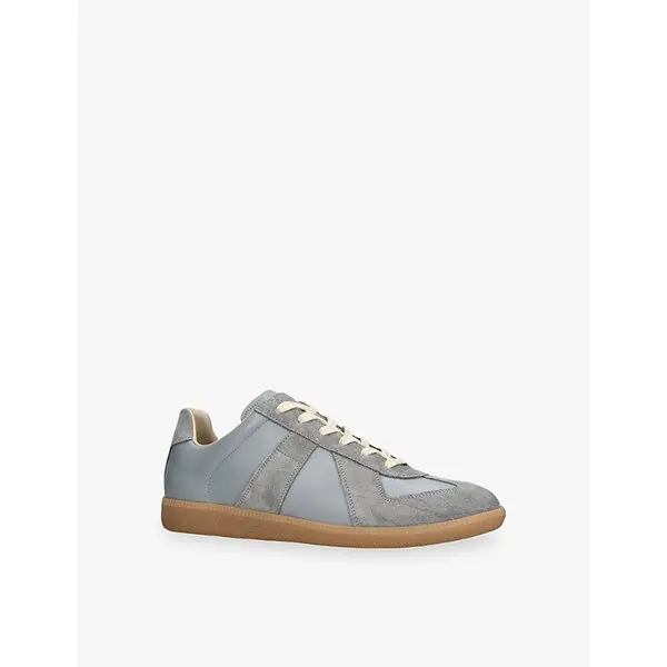 MAISON MARGIELA Replica Leather Trainers - Blue/pal.c
