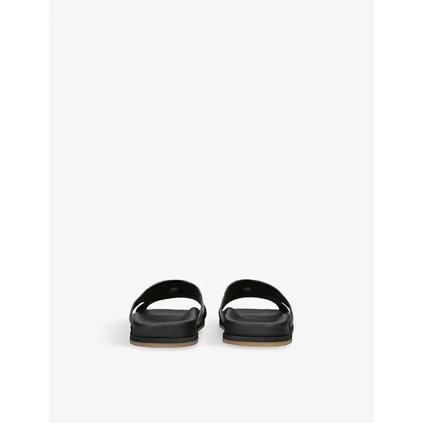 Santoni Leather Cut Out Sandals