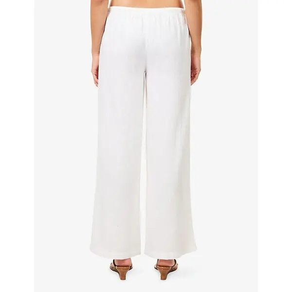 TALA Straight-leg Drawstring Linen-blend Trousers