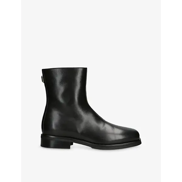 COLLEGIUM Leather Ankle Boots With Zip Fastening