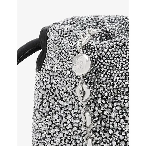 Loewe Flamenco Beads Mini Purse - Black/silver
