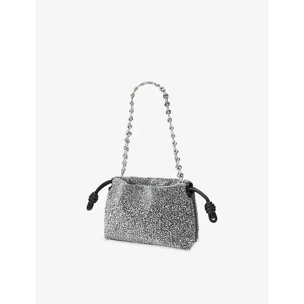 Loewe Flamenco Beads Mini Purse - Black/silver