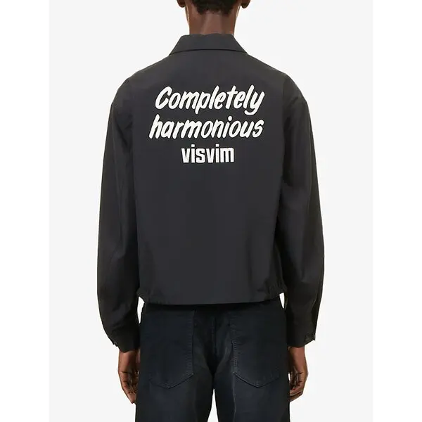 Visvim Wool And Silk Blend Zip Jacket With Back Print