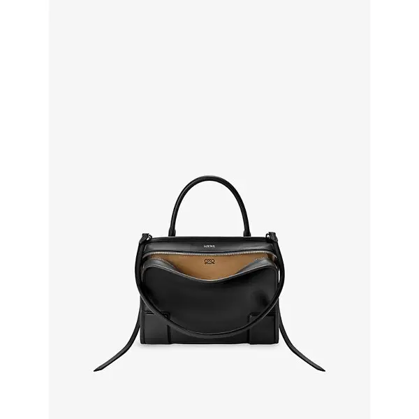 Loewe Amazona 180 Medium Leather Top-handle Bag - Black