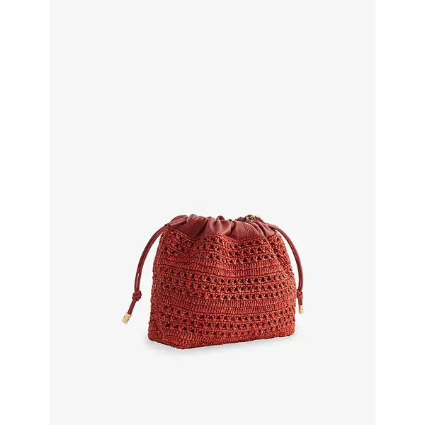 Chloé Raffia Drawstring Pouch