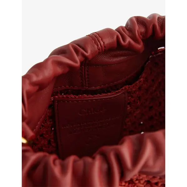 Chloé Raffia Drawstring Pouch