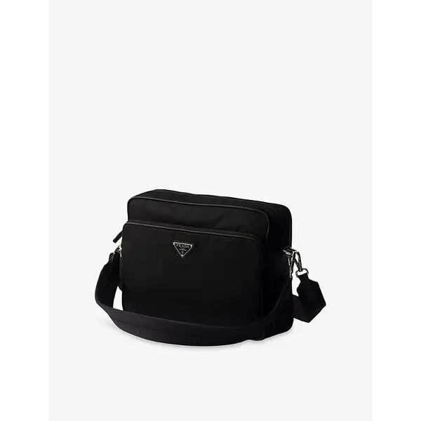 Prada Re-nylon Leather-trimmed Woven Shoulder Bag