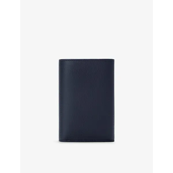 Loewe Anagram Small Vertical Leather Wallet - Deep Navy
