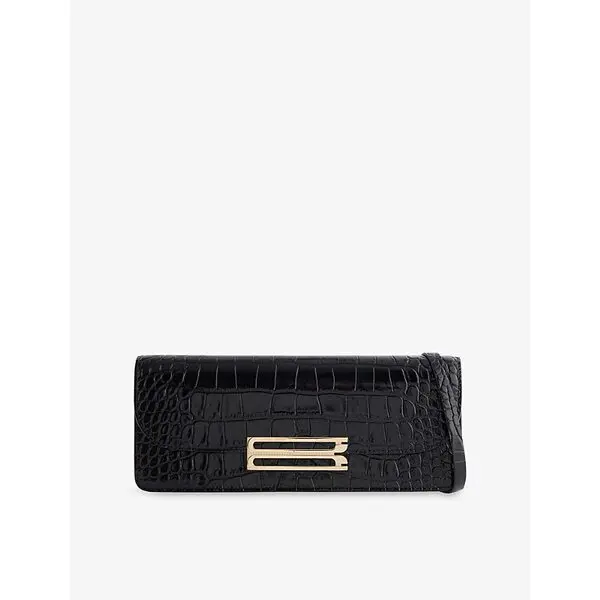 Victoria Beckham Dorian East-west Leather Clutch Bag - Black