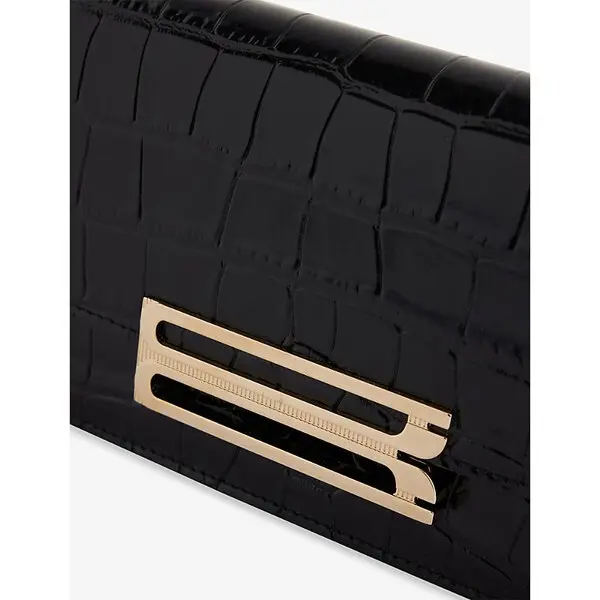Victoria Beckham Dorian East-west Leather Clutch Bag - Black