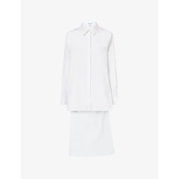 Alaïa Asymmetric Hem Cotton Shirt