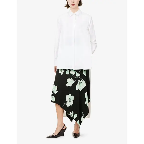Alaïa Asymmetric Hem Cotton Shirt