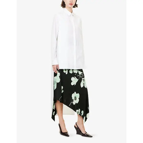 Alaïa Asymmetric Hem Cotton Shirt