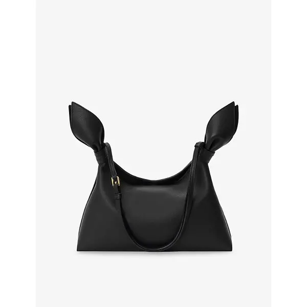 Loewe Scarf Medium Leather Clutch Bag - Black