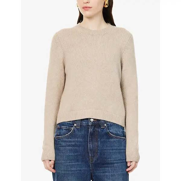 Khaite Leta Cashmere Crewneck Jumper - Putty