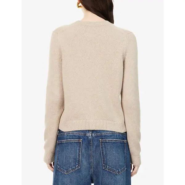 Khaite Leta Cashmere Crewneck Jumper - Putty