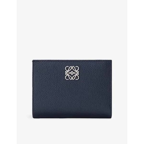 Loewe Anagram Compact Leather Wallet - Deep Navy