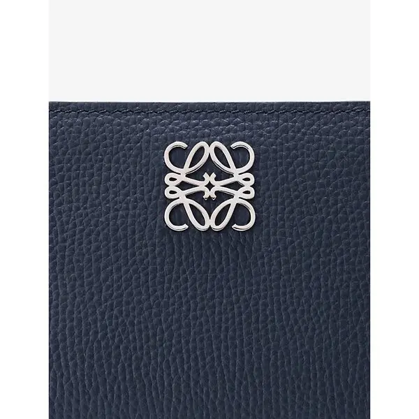 Loewe Anagram Compact Leather Wallet - Deep Navy