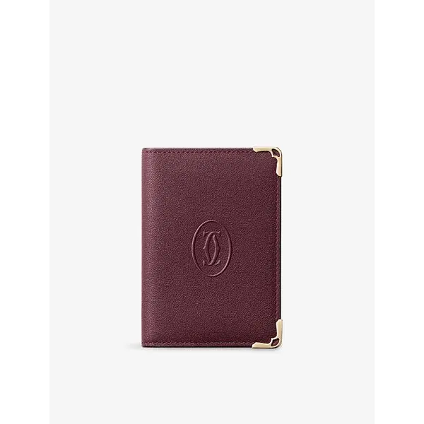 Cartier Must De Leather Card Holder - Burgundy