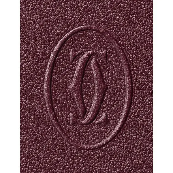 Cartier Must De Leather Card Holder - Burgundy