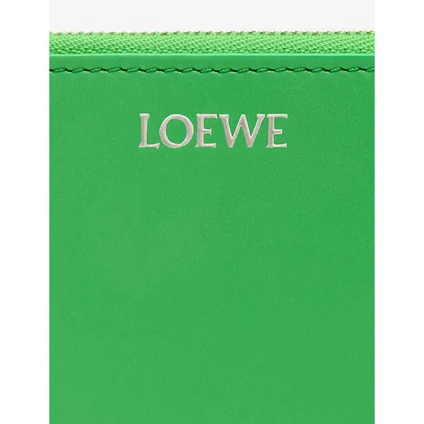 Loewe Knot Coin Leather Card Holder - Clover Deep Navy