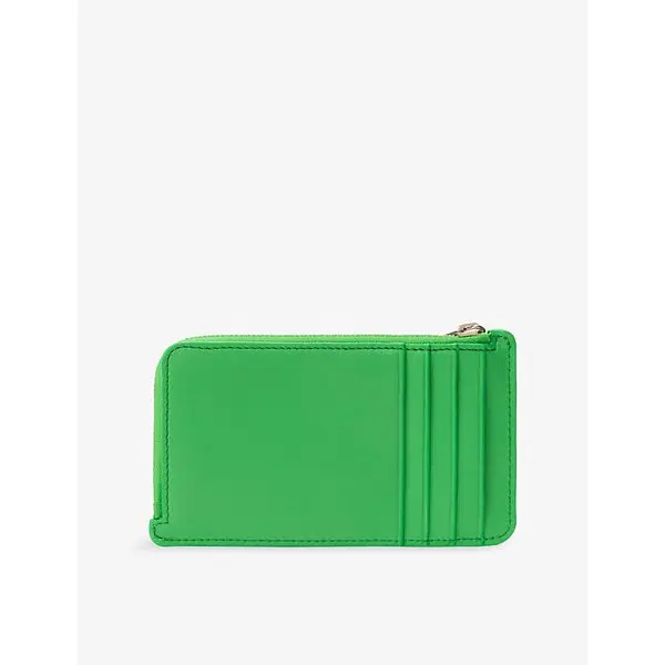 Loewe Knot Coin Leather Card Holder - Clover Deep Navy