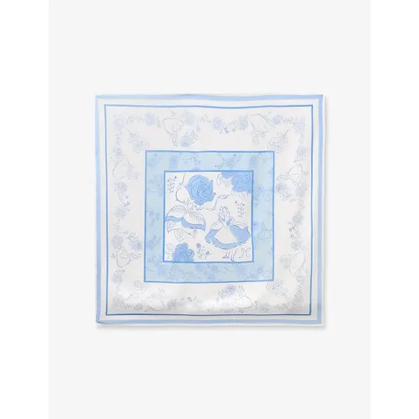 THE DISNEY STORE AT SELFRIDGES Alice Sketch-print Woven Scarf - One-color