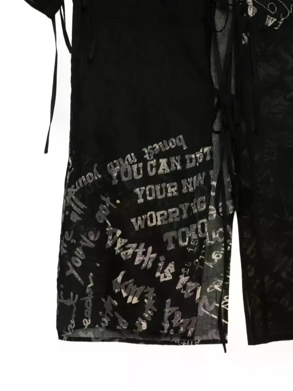 LIMI FEU Slogan-print Side-tie Top