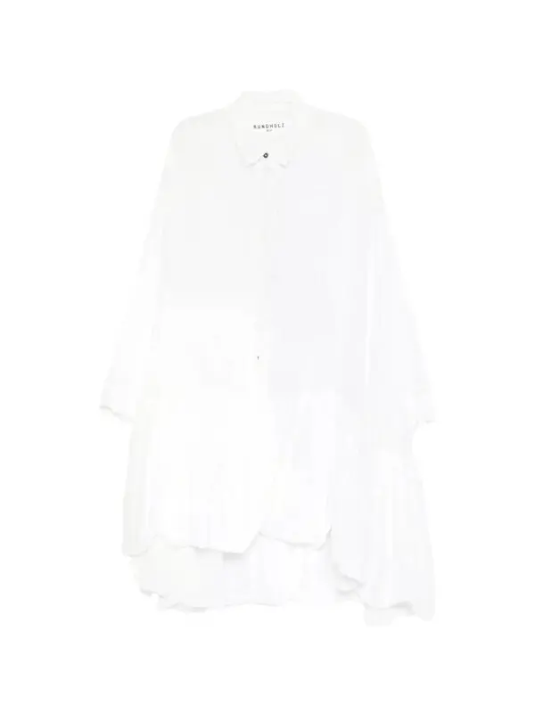 RUNDHOLZ Ruffled Tiered Dress - White